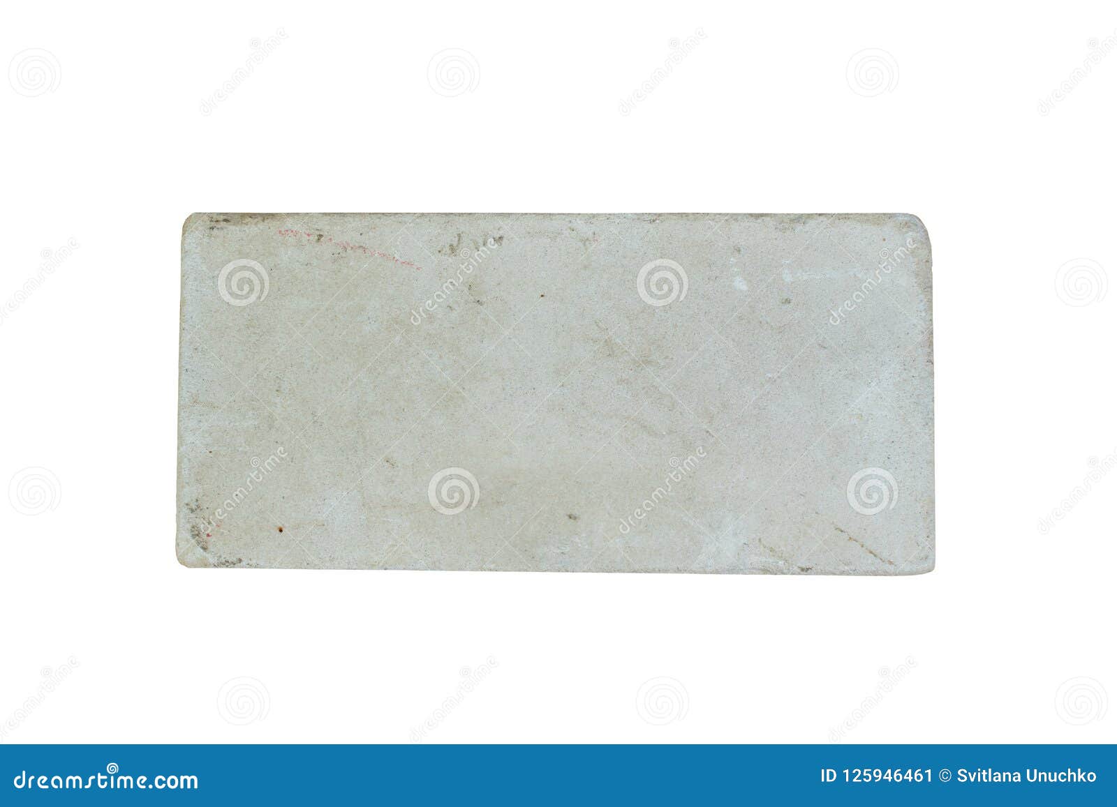 Building, One White Silicate Brick Isolated on White Background. Stock ...
