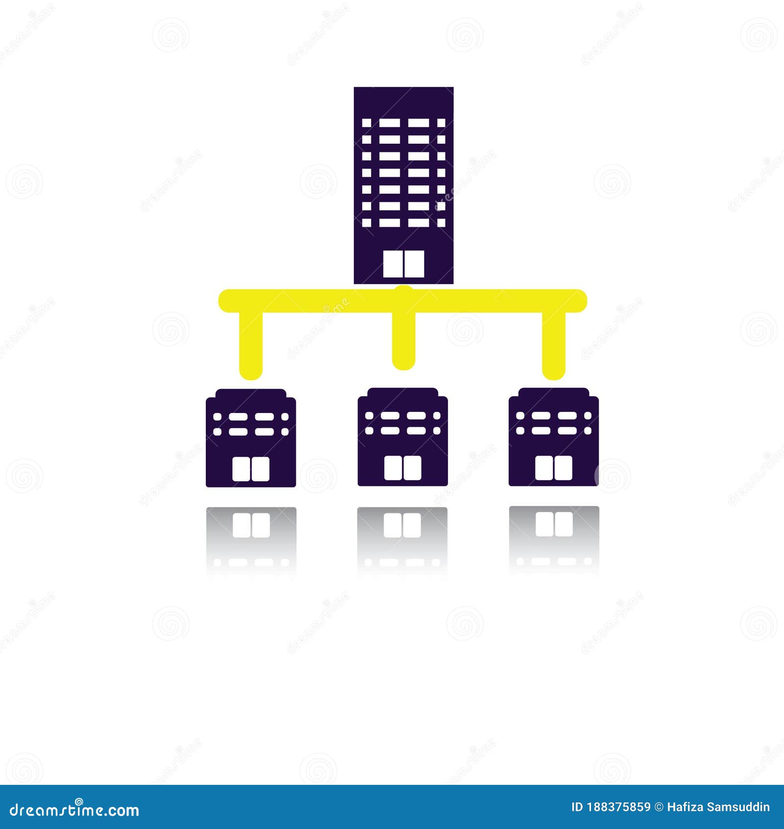 Building Organisation Chart. Vector Illustration Decorative Design ...