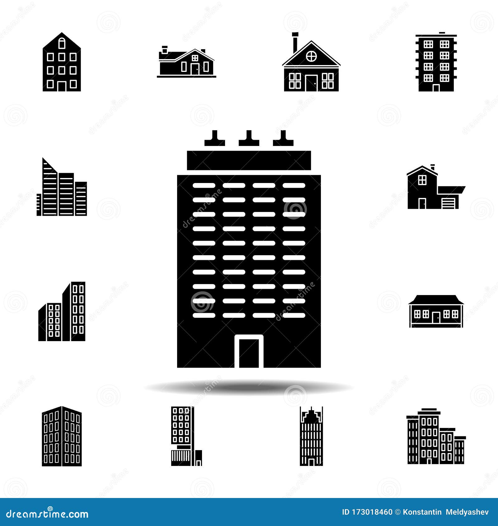 Building Outline Icon. Simple Thin Line, Outline Vector Element of Building Icons Set for UI and ...