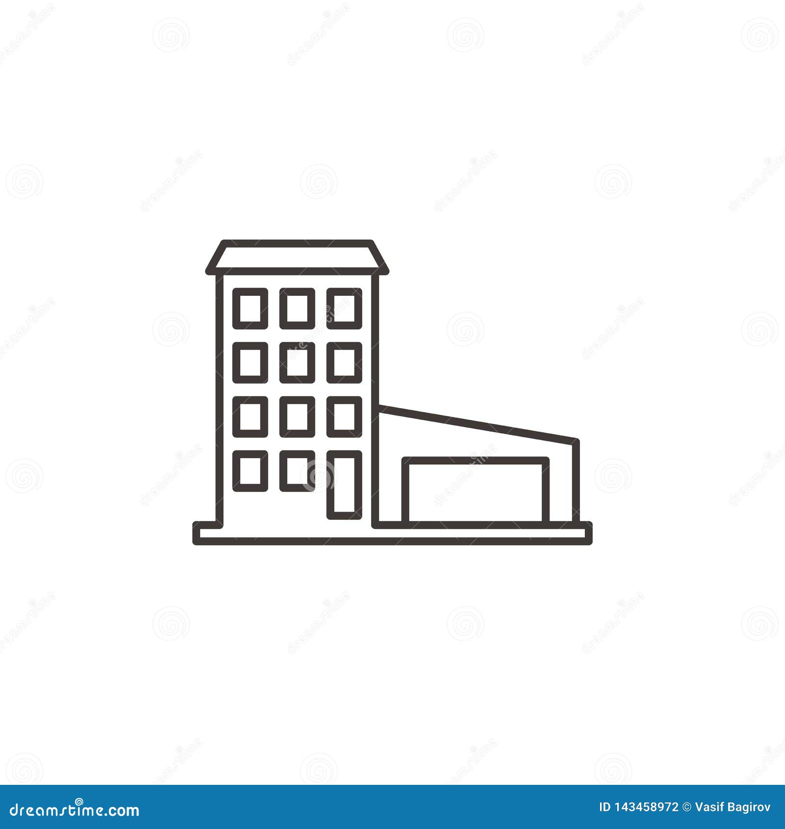 Building, Outline, Icon - Building Icon Stock Illustration ...