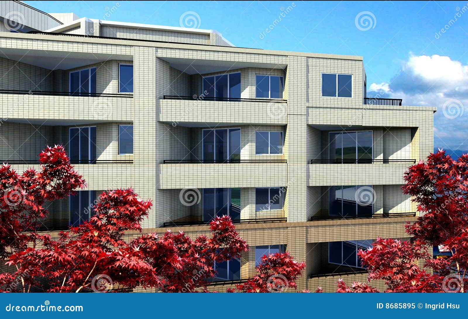 Building over view stock illustration. Illustration of view - 8685895