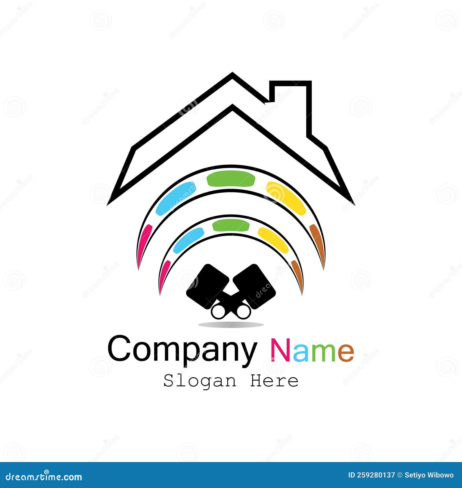 BUILDING PAINT VECTOR LOGO ICON Stock Vector - Illustration of ...