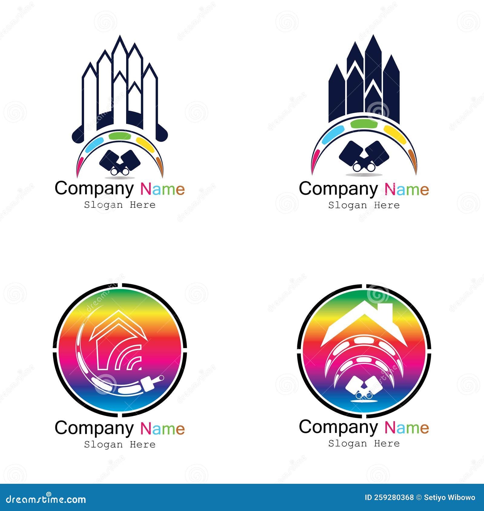 BUILDING PAINT VECTOR LOGO ICON Stock Vector - Illustration of ...