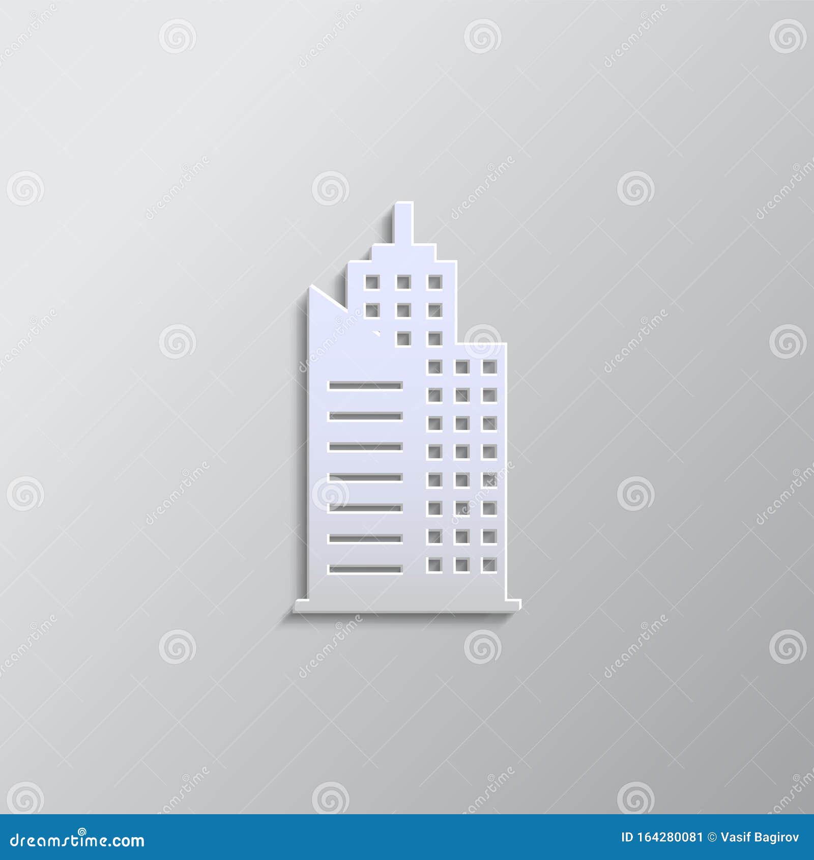 Building Paper Style, Icon. Paper Style Vector Icon Stock Illustration ...