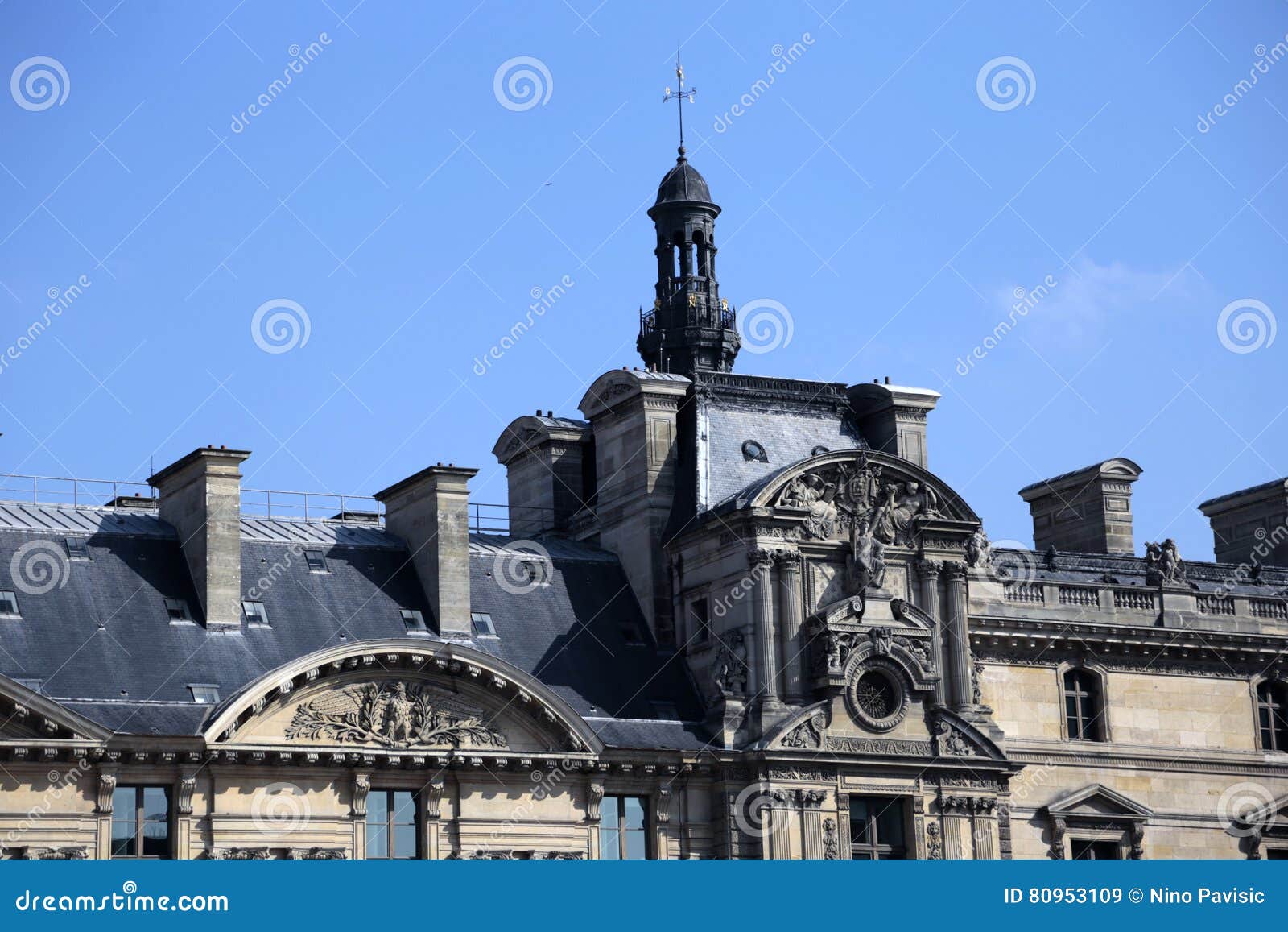 Building in Paris. stock image. Image of famous, travel - 80953109