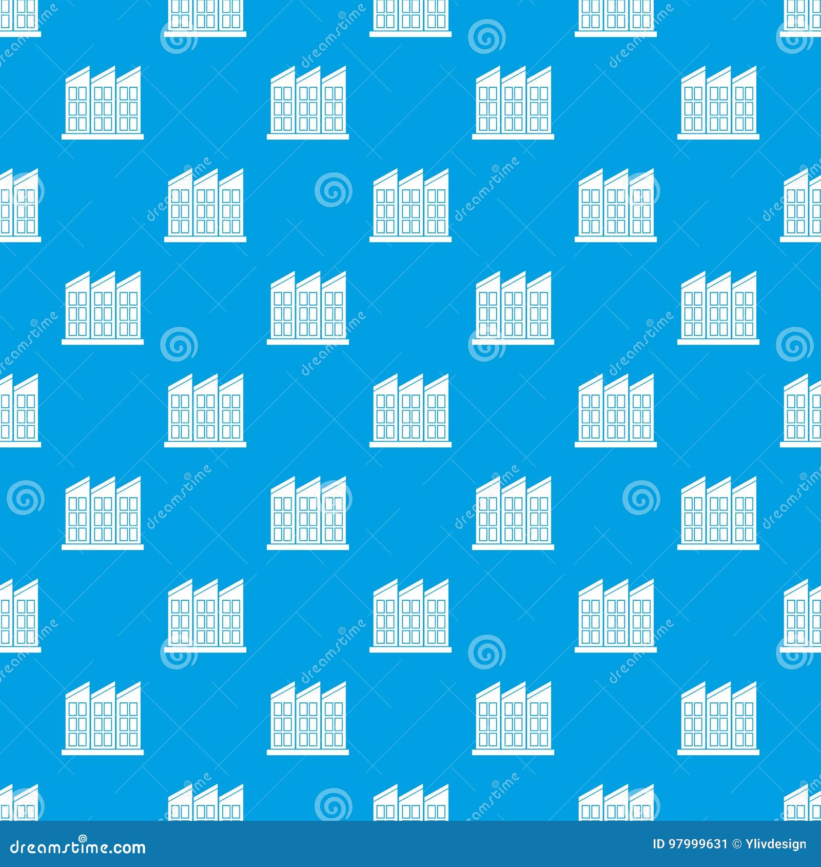 Building Pattern Seamless Blue Stock Vector - Illustration of pattern ...