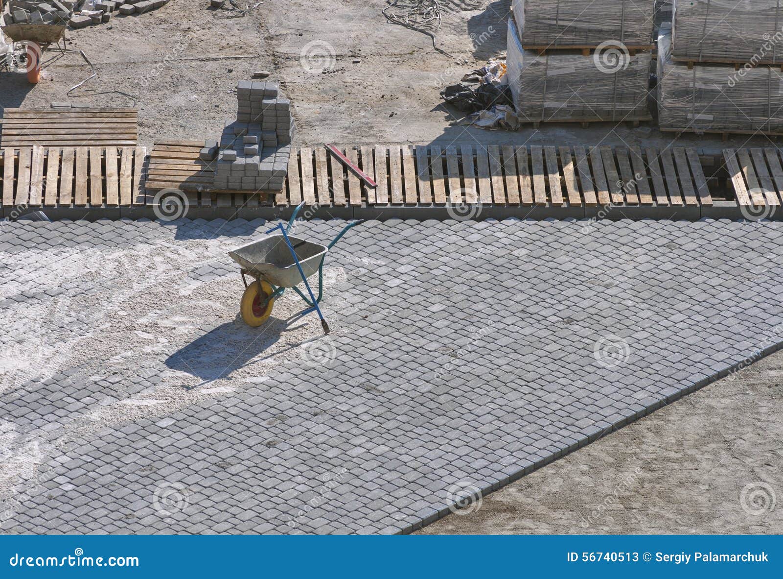 Building Pavement Street. View from Above. Stock Image - Image of ...