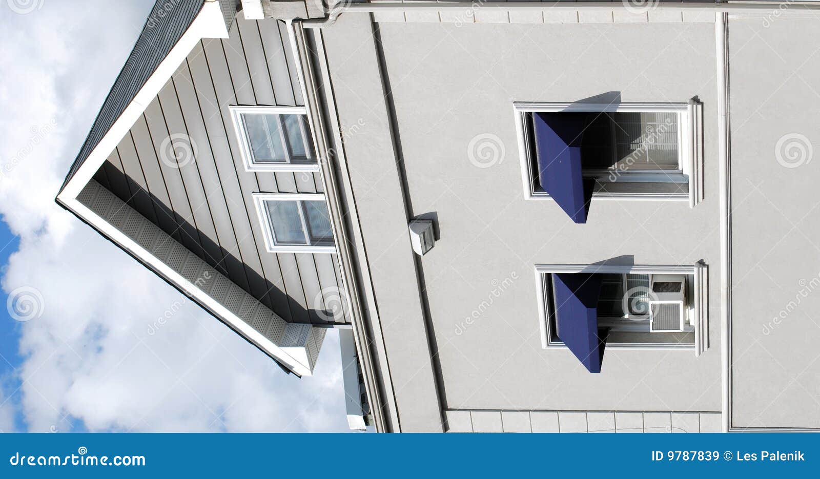 Building with Peak Roof and Windows Stock Image - Image of peak ...