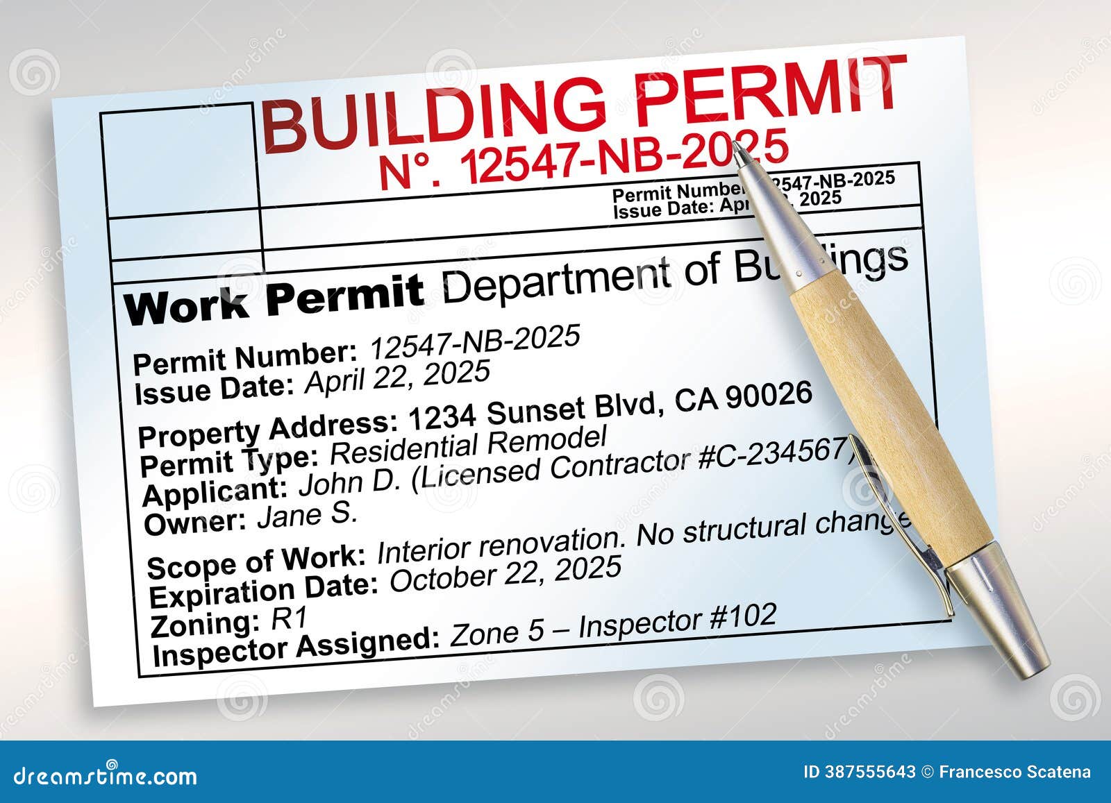 BUILDING PERMIT CONCEPT With Imaginary Cadastral Map And General Urban ...