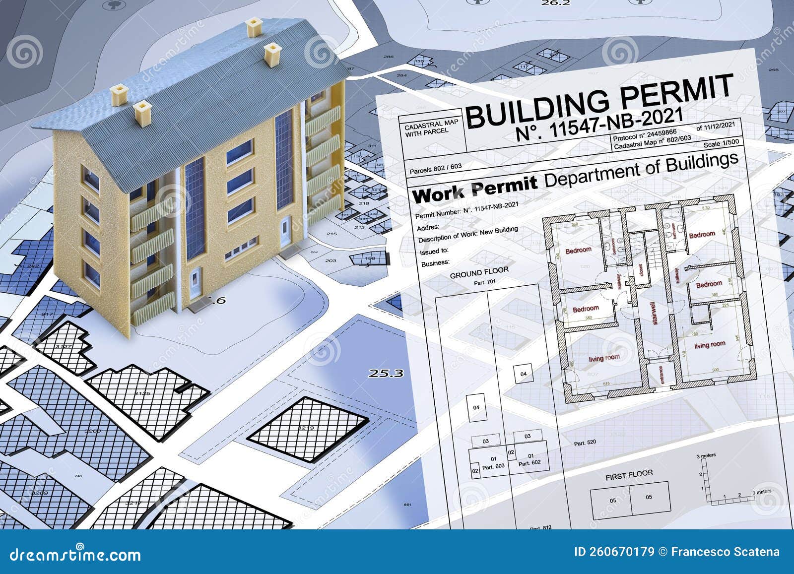 Building Permit Concept with Imaginary General Urban Plan and Cadastral ... Building Permit Concept with Imaginary General Urban Plan and Cadastral ...