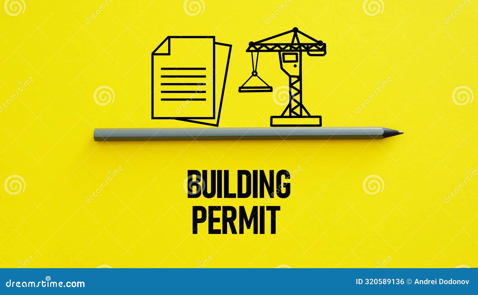 Building Permit Banner Concept With Imaginary Cadastral Map ...