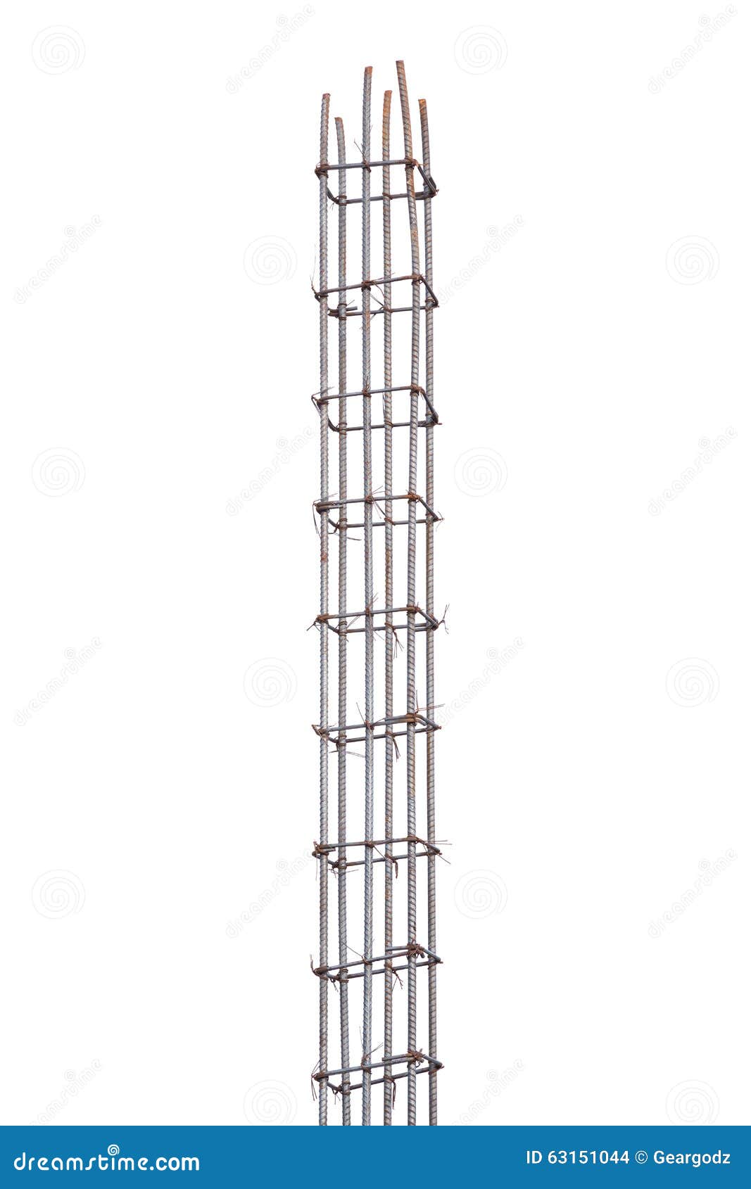 Building Pillar for Home Construction Stock Photo - Image of iron ...