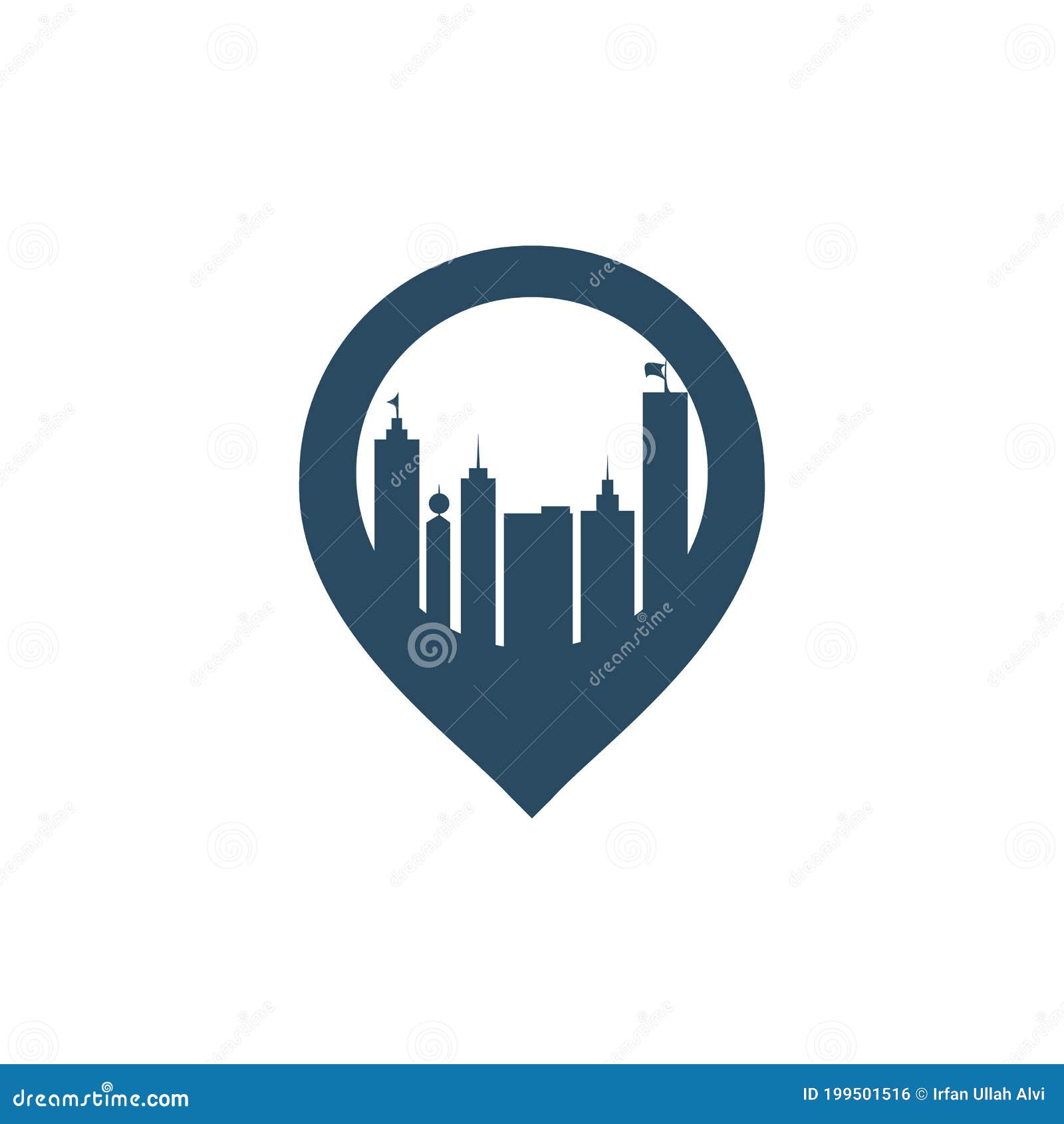 Building Pin Vector Logo Design. Stock Vector - Illustration of design ...