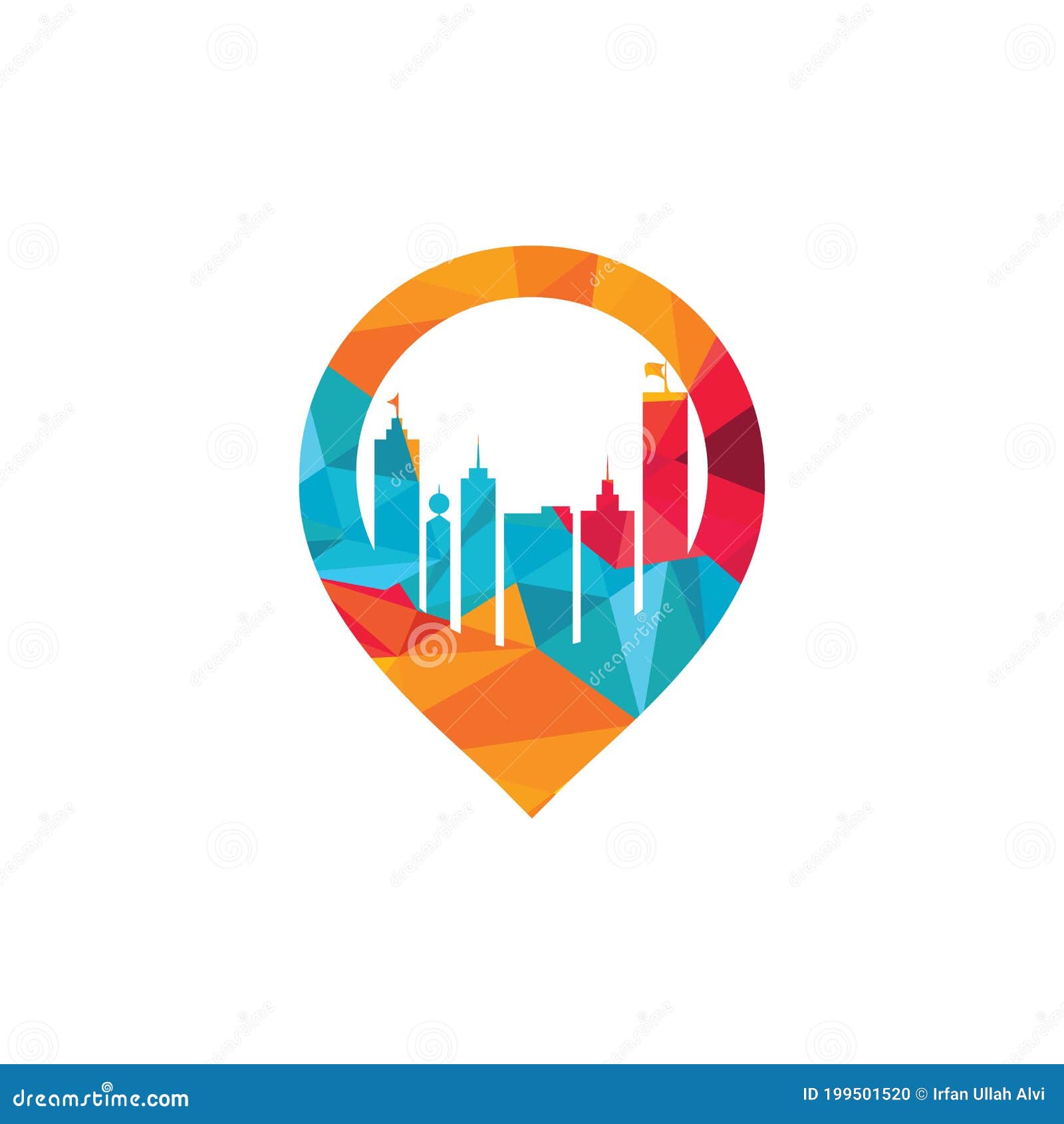 Building Pin Vector Logo Design. Stock Vector - Illustration of ...