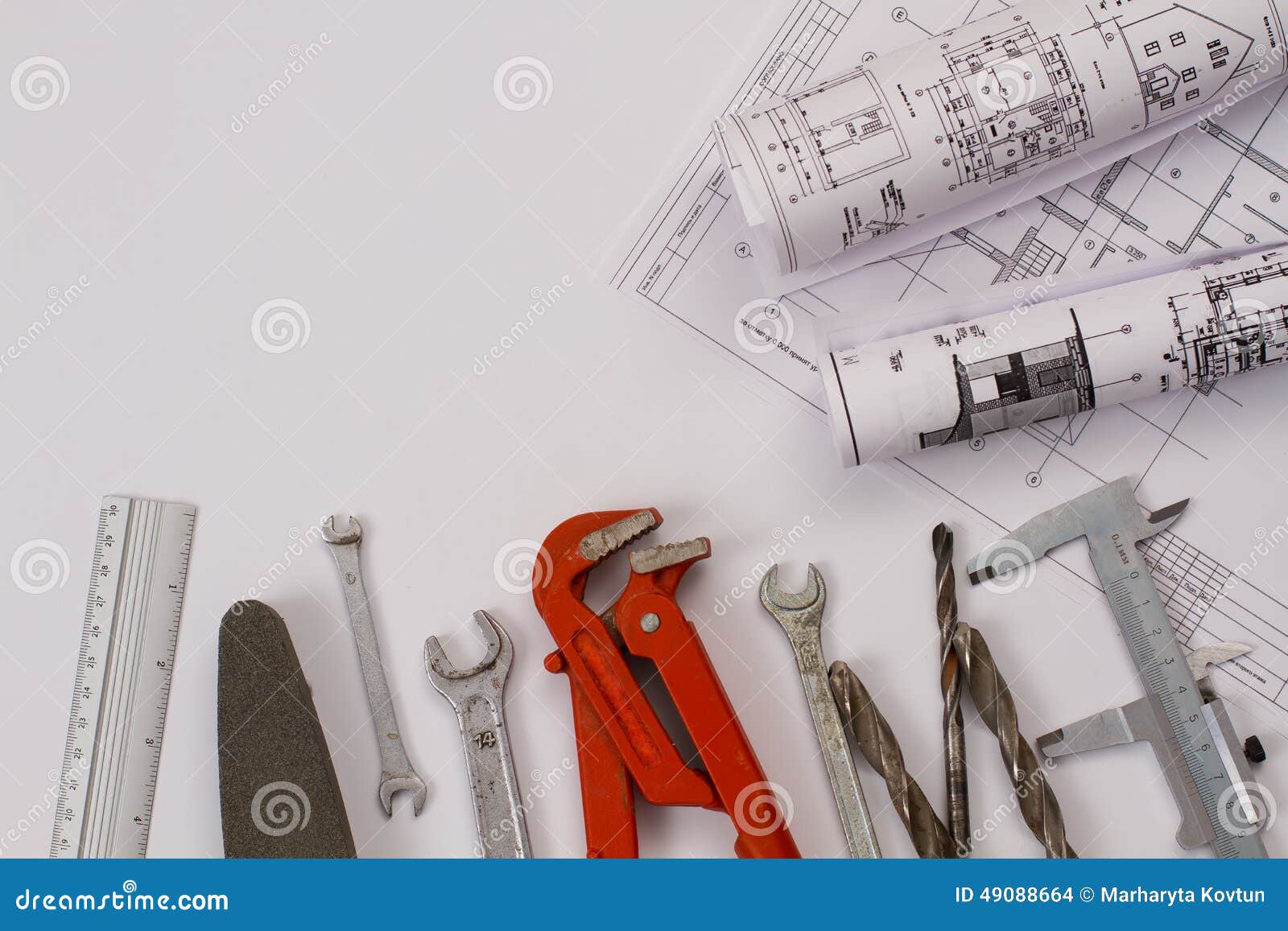 Building plan stock photo. Image of industrial, occupations - 49088664