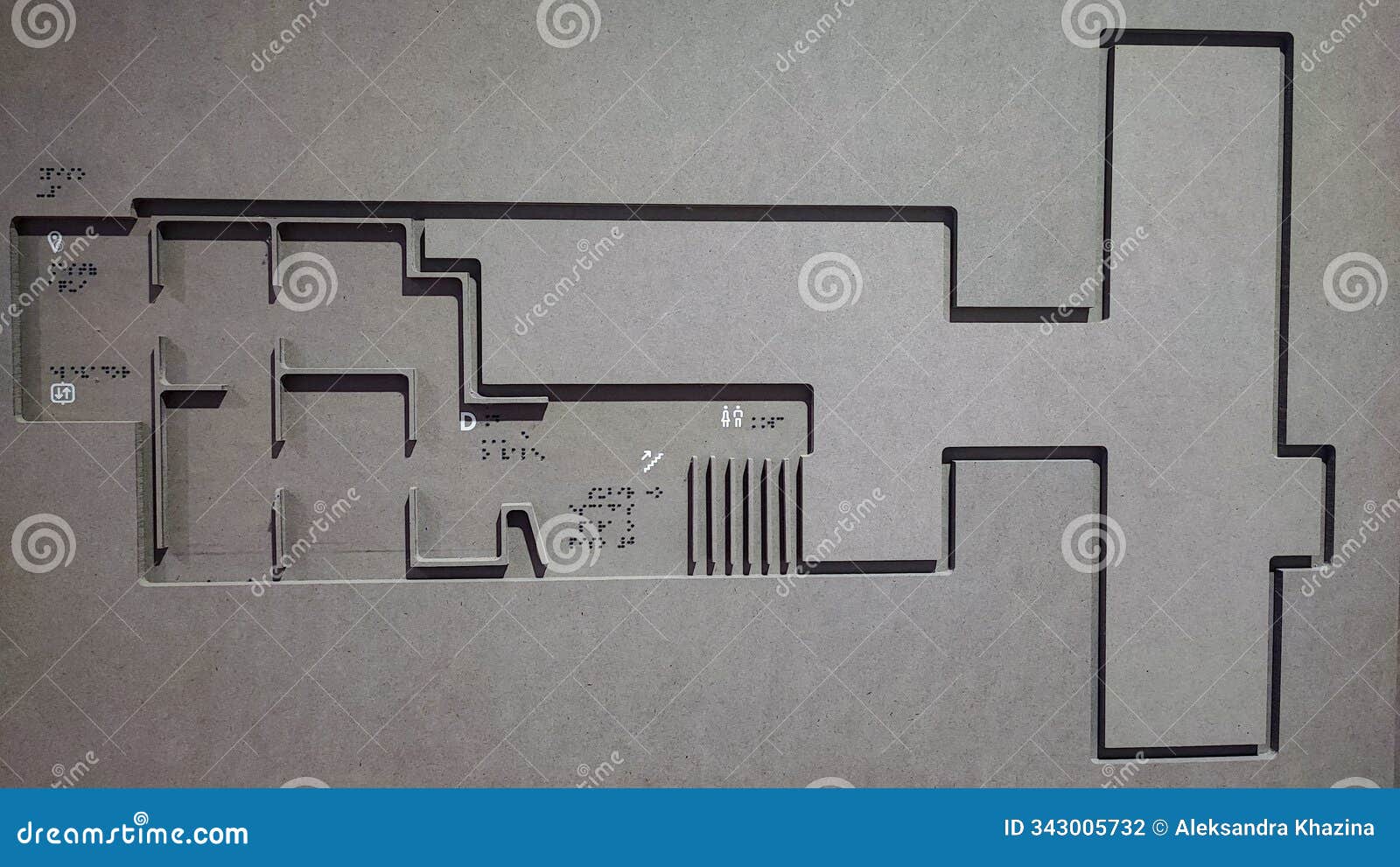The Building Plan for Blind People Selective Focus Stock Photo - Image ...