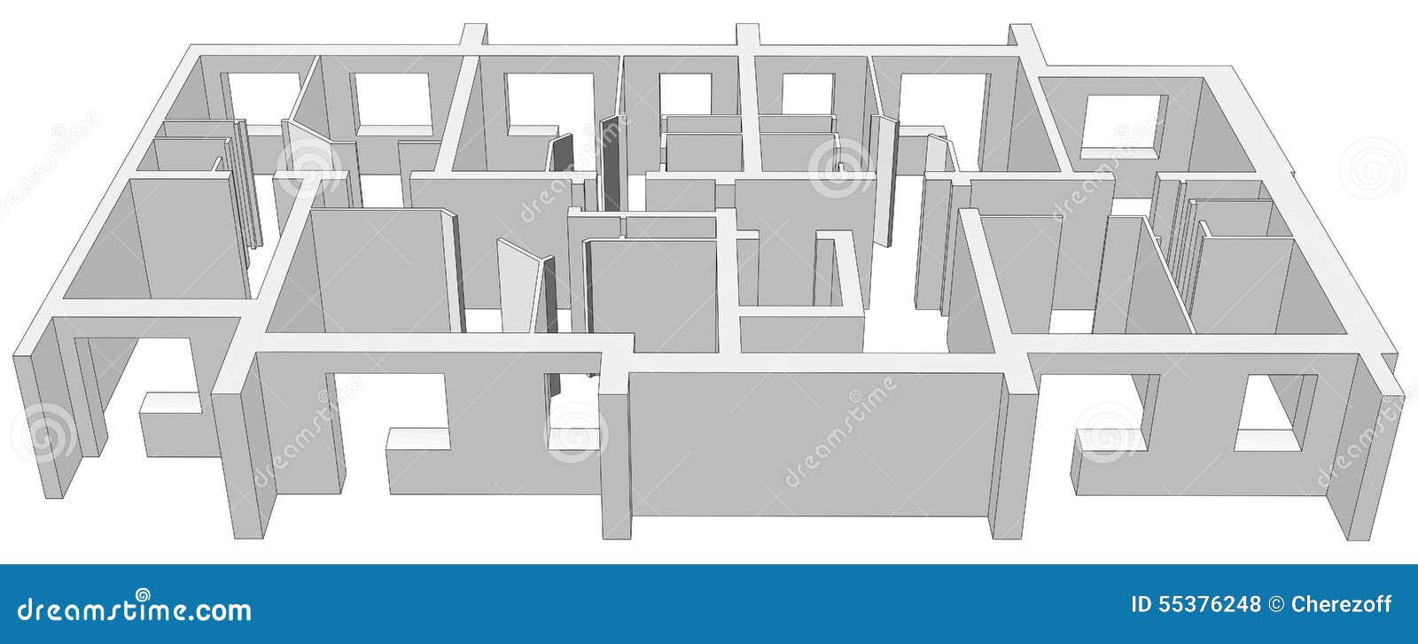 Building plan. Vector stock vector. Illustration of stairs - 55376248