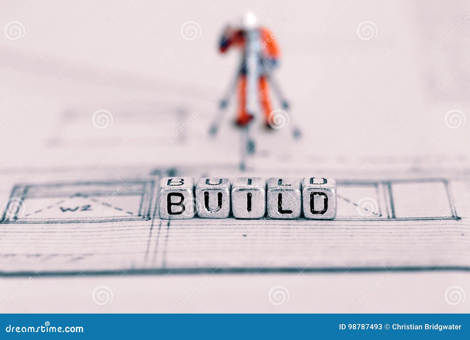 The Word BUILD Built From Toy Brick Letters Royalty-Free Stock Photo ...