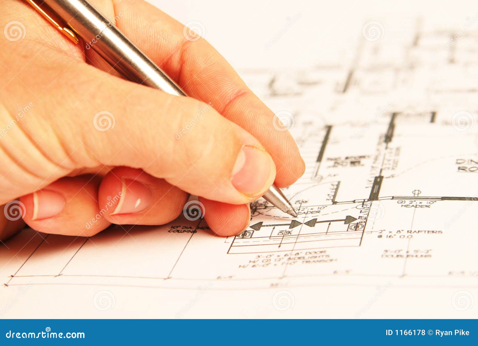 Building plans stock photo. Image of architech, silver - 1166178
