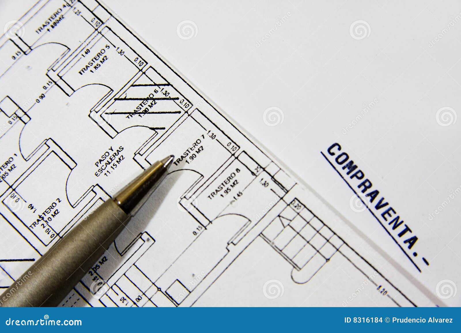 Building plans stock photo. Image of deed, architecture - 8316184
