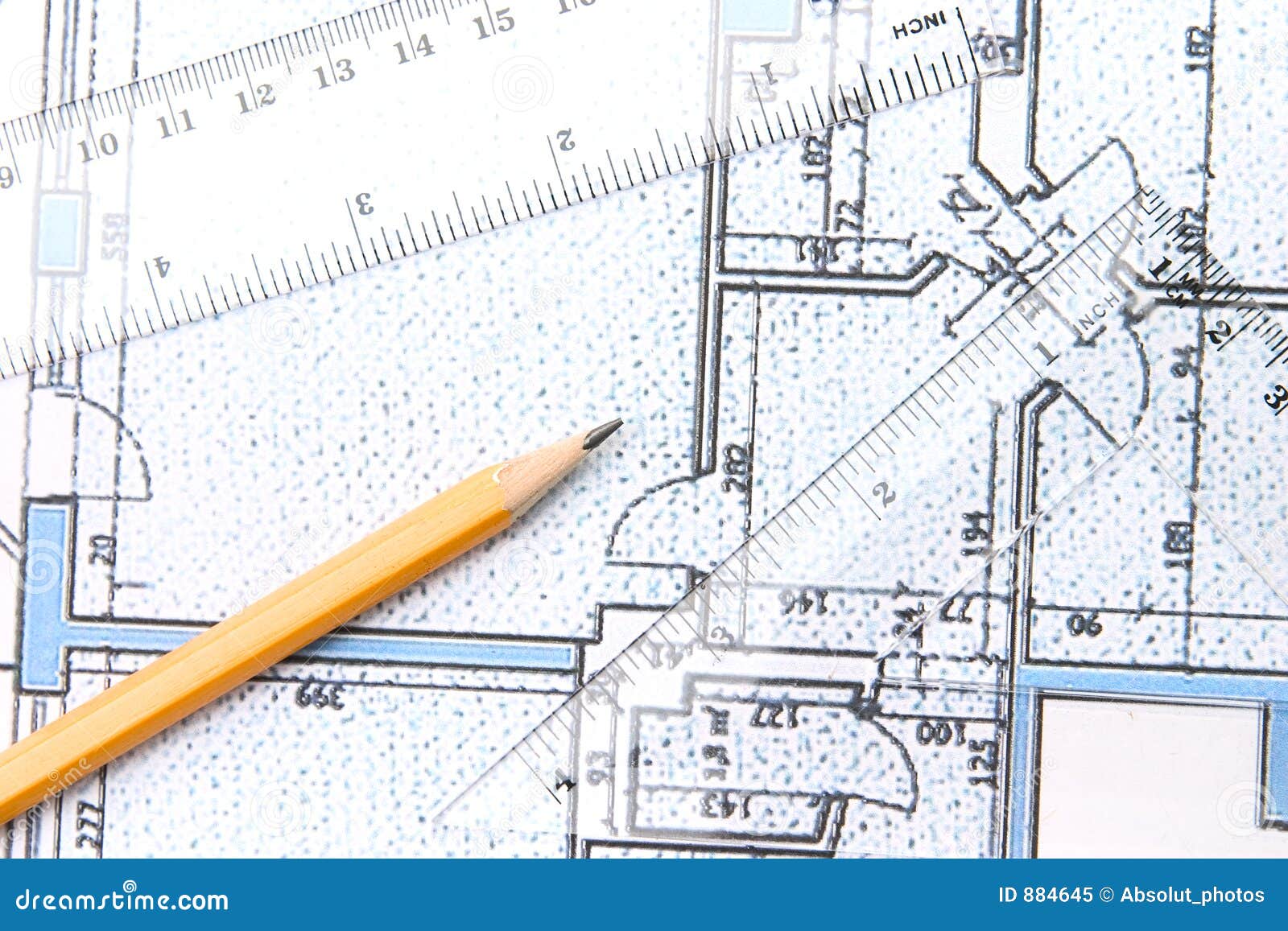 Building plans stock image. Image of dimensions, construction - 884645