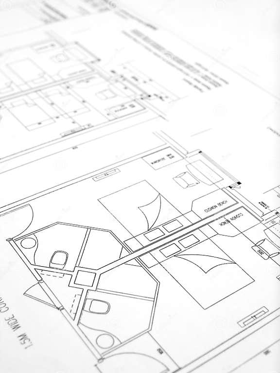 Building Plans, Hotel Construction Stock Photo - Image of concept ...
