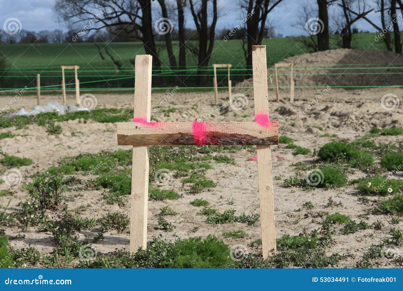 Building plot stock image. Image of construction, boards - 53034491