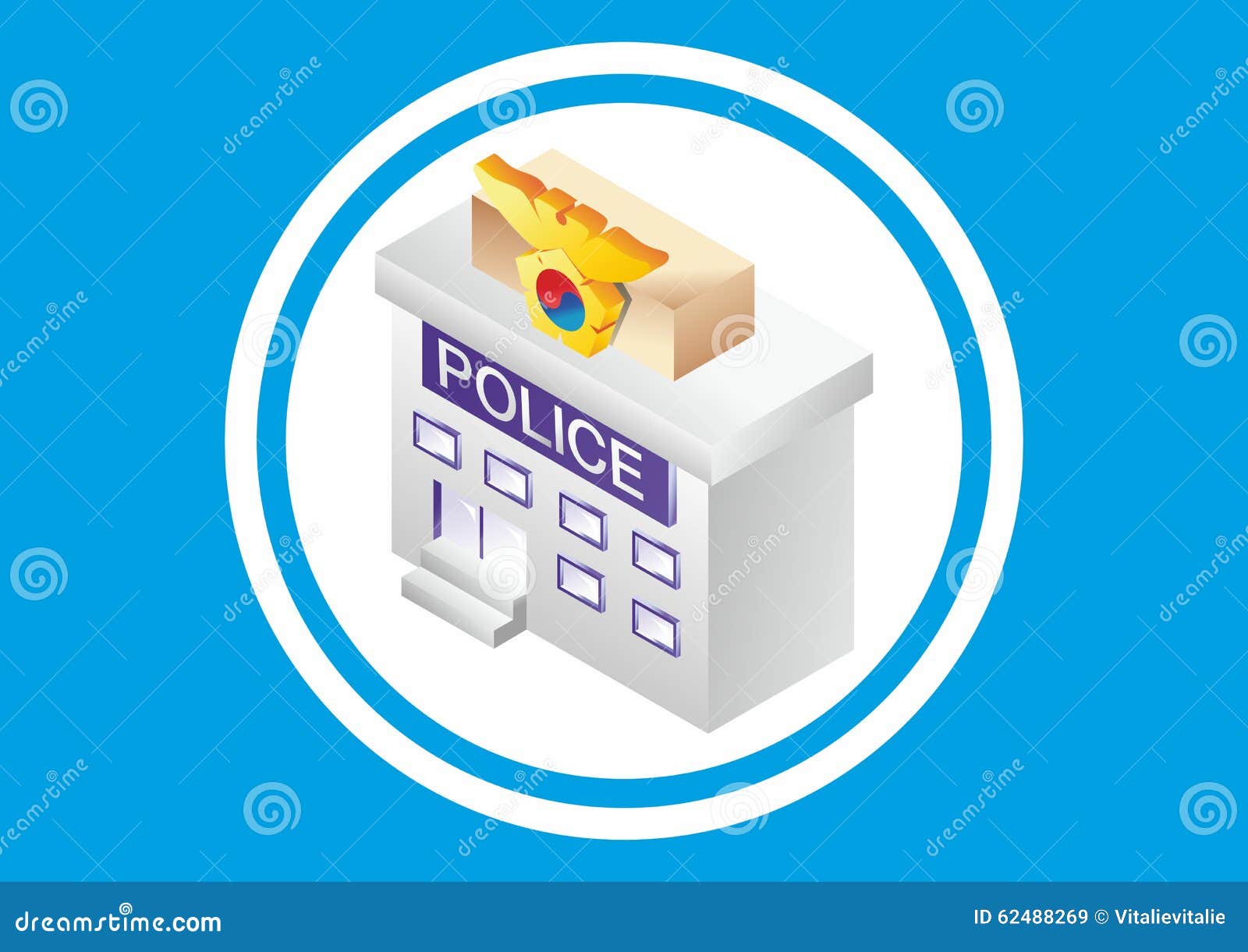 Building-police stock illustration. Illustration of design - 62488269