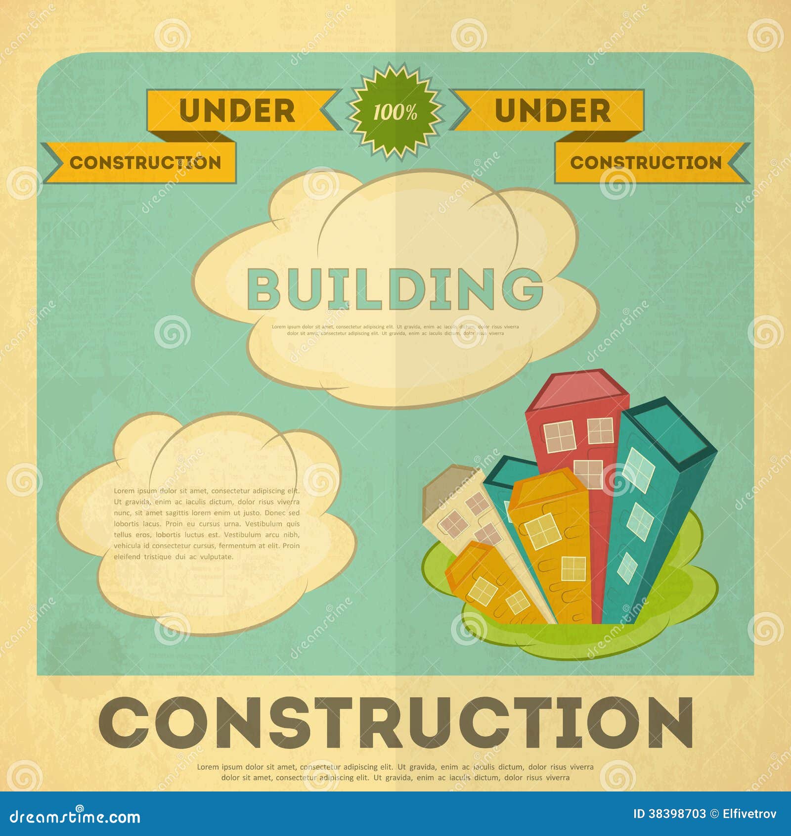 Building poster design stock vector. Illustration of construction ...
