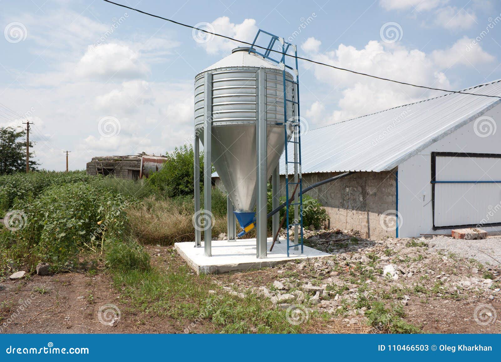 The Building of the Poultry Farm Stock Image - Image of organic ...
