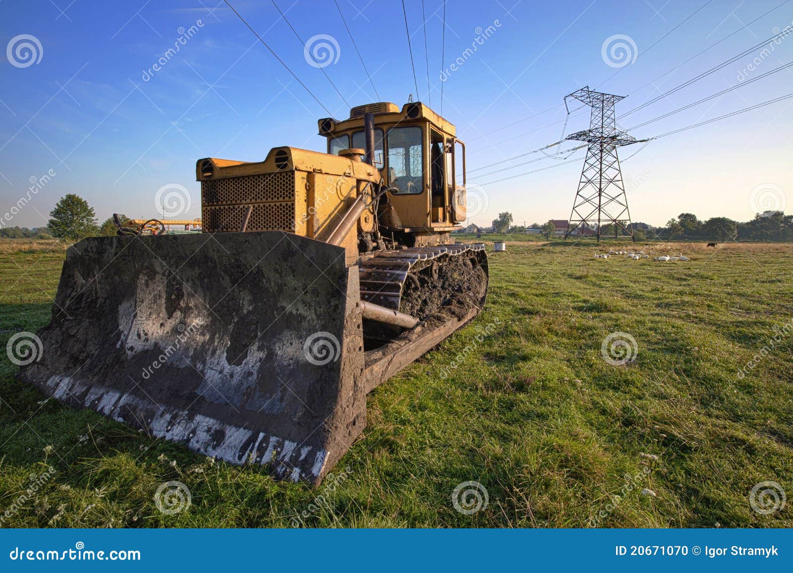 Building a power line stock photo. Image of machine, line - 20671070