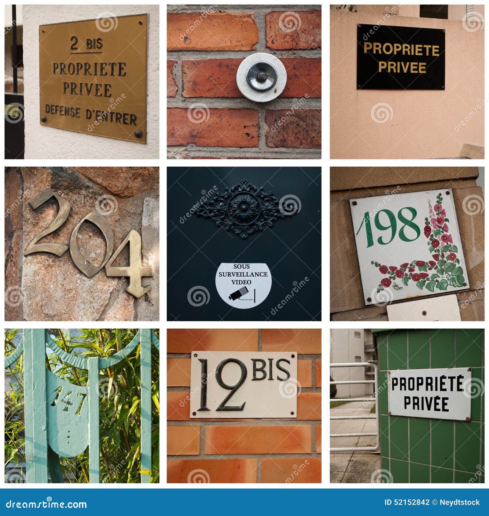 Building Private Property Entry Stock Photo - Image of estate, collage ...
