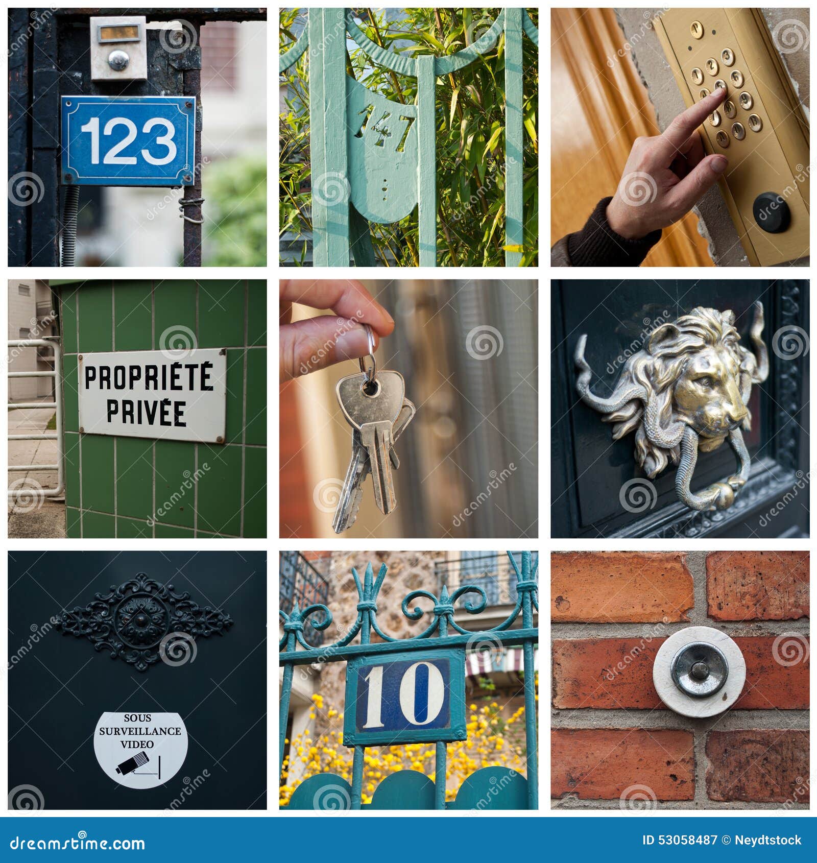 Building Private Property Entry Stock Image - Image of estate ...