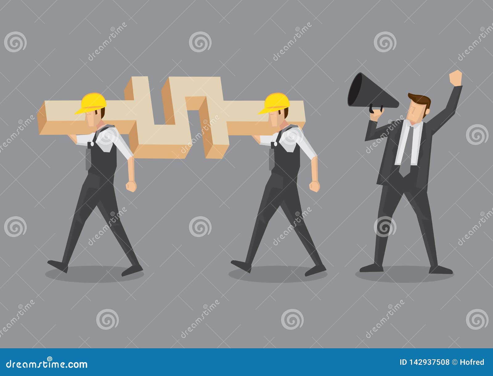 Building Profitable Business Concept Vector Illustration Stock Vector ...