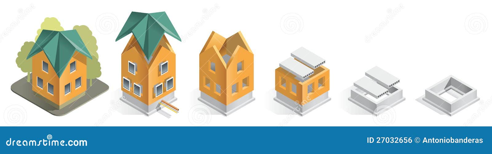 Building progress stock vector. Illustration of slab - 27032656