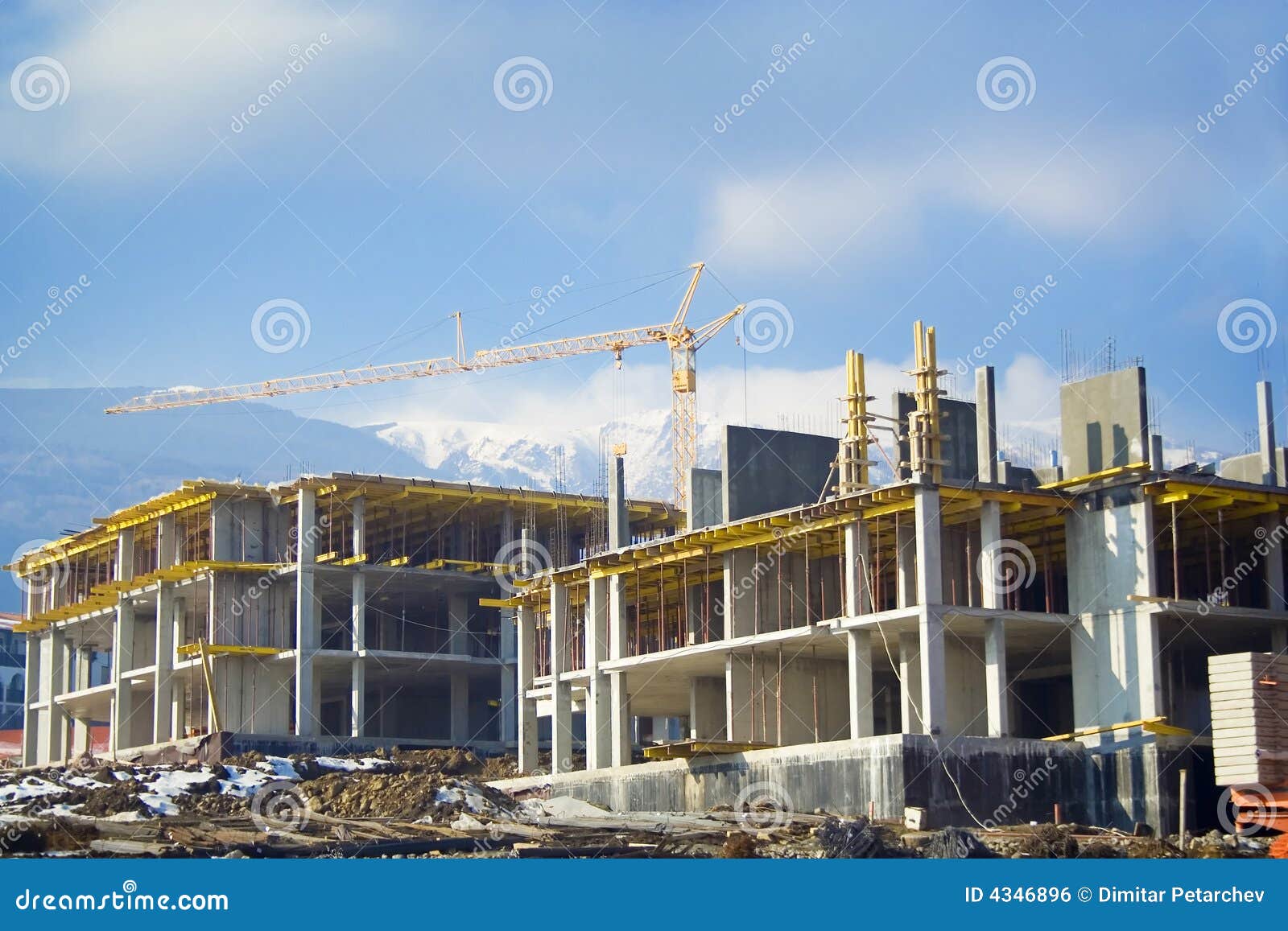 BUILDING in PROGRESS stock photo. Image of shuttering - 4346896