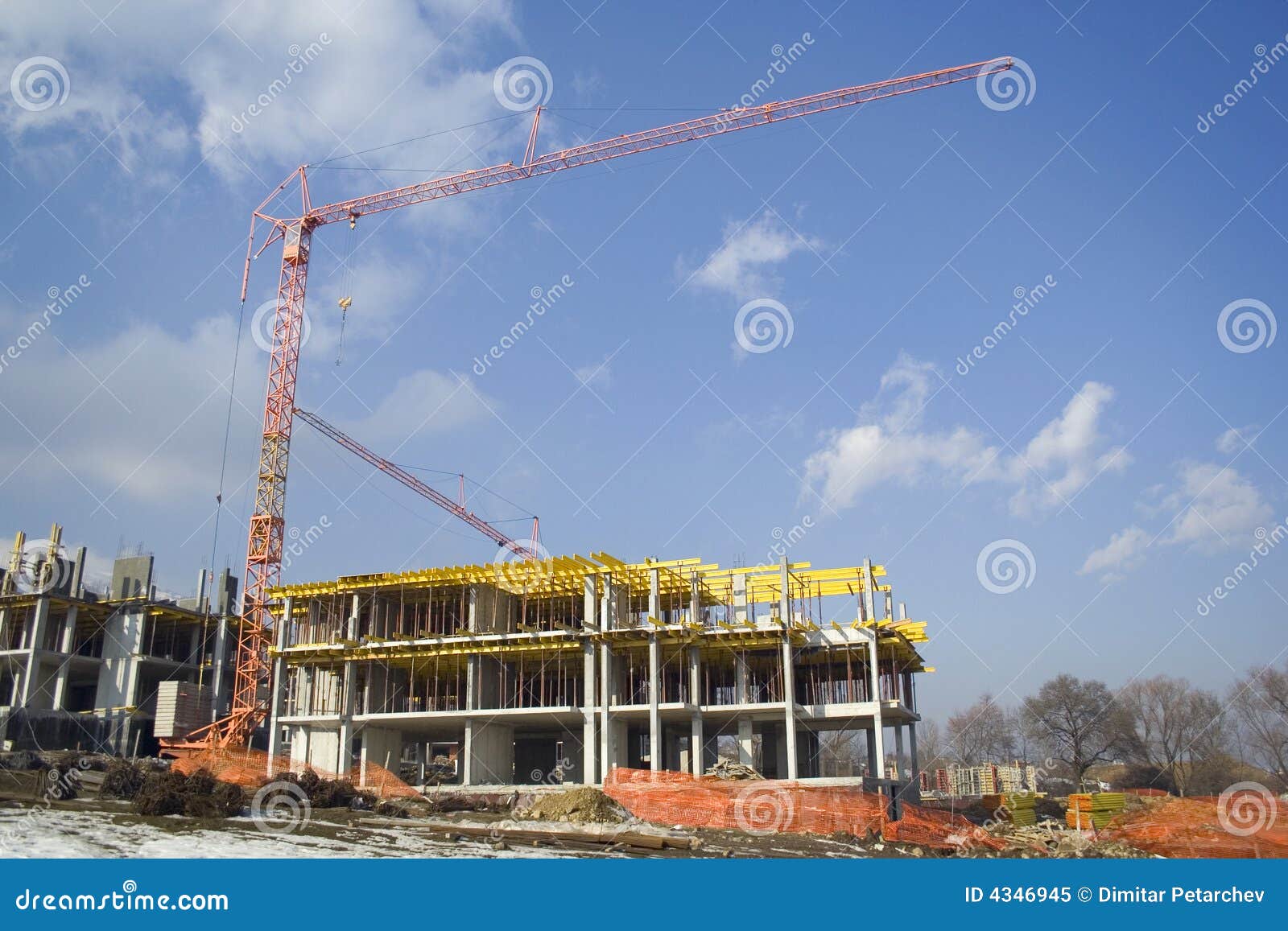 Building in progress stock image. Image of concrete, outdoor - 4346945