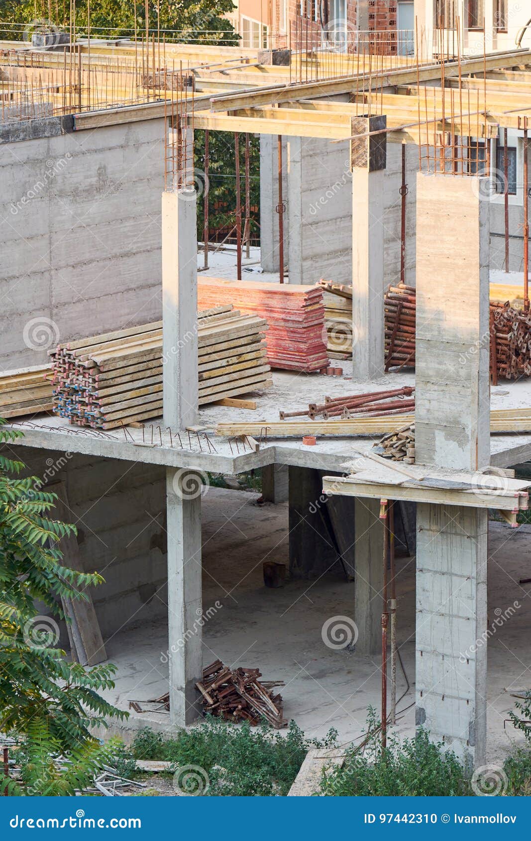 Building in Progress stock photo. Image of foundation - 97442310