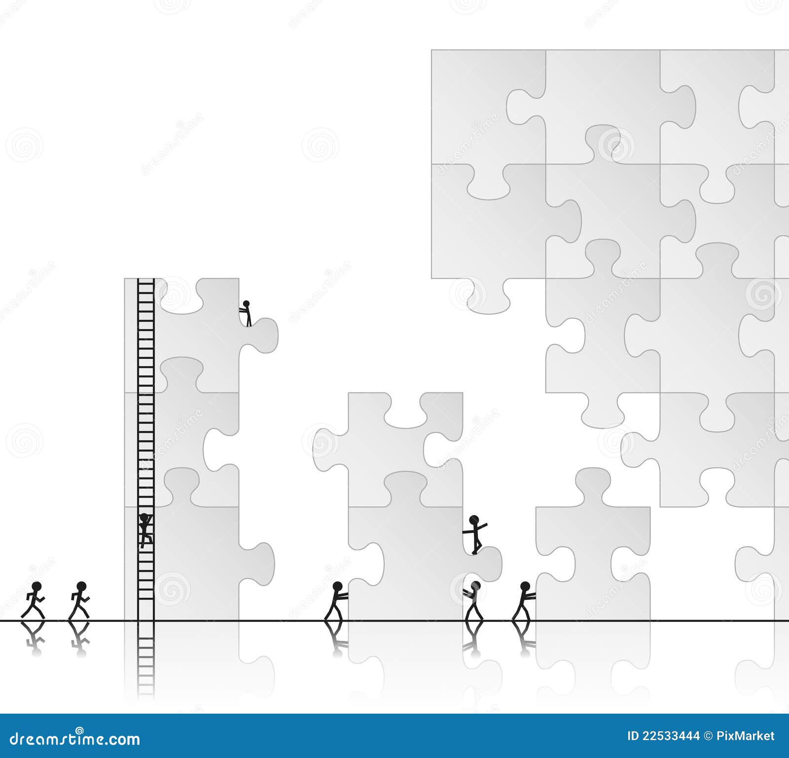 Building a puzzle stock vector. Illustration of icon - 22533444
