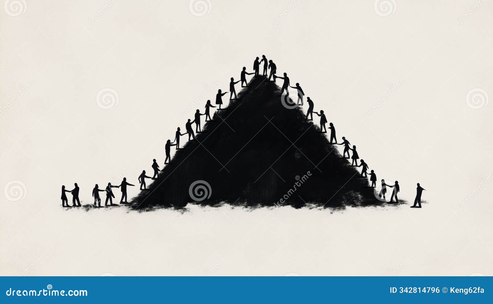 Building Pyramid with Teamwork and Collaboration, Showcasing Unity and ...