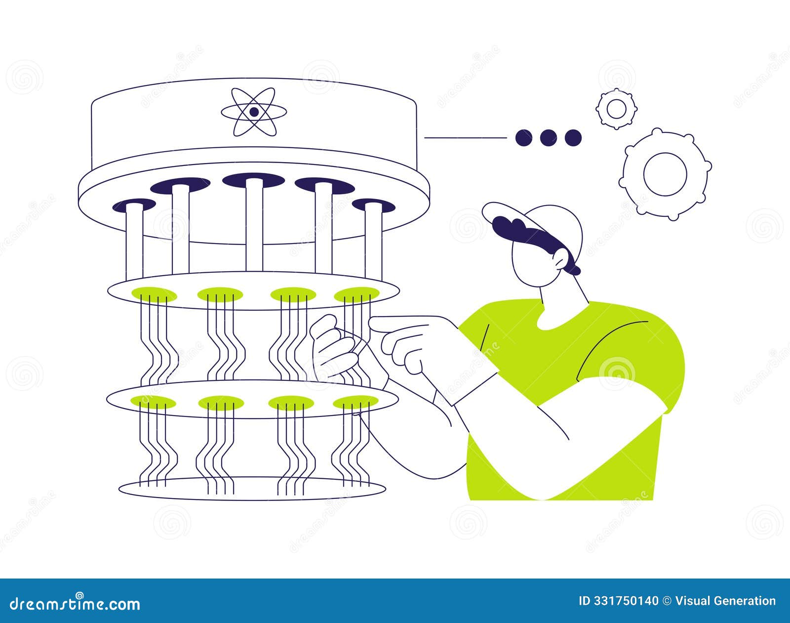 Building Quantum Computers Abstract Concept Vector Illustration. Stock ...