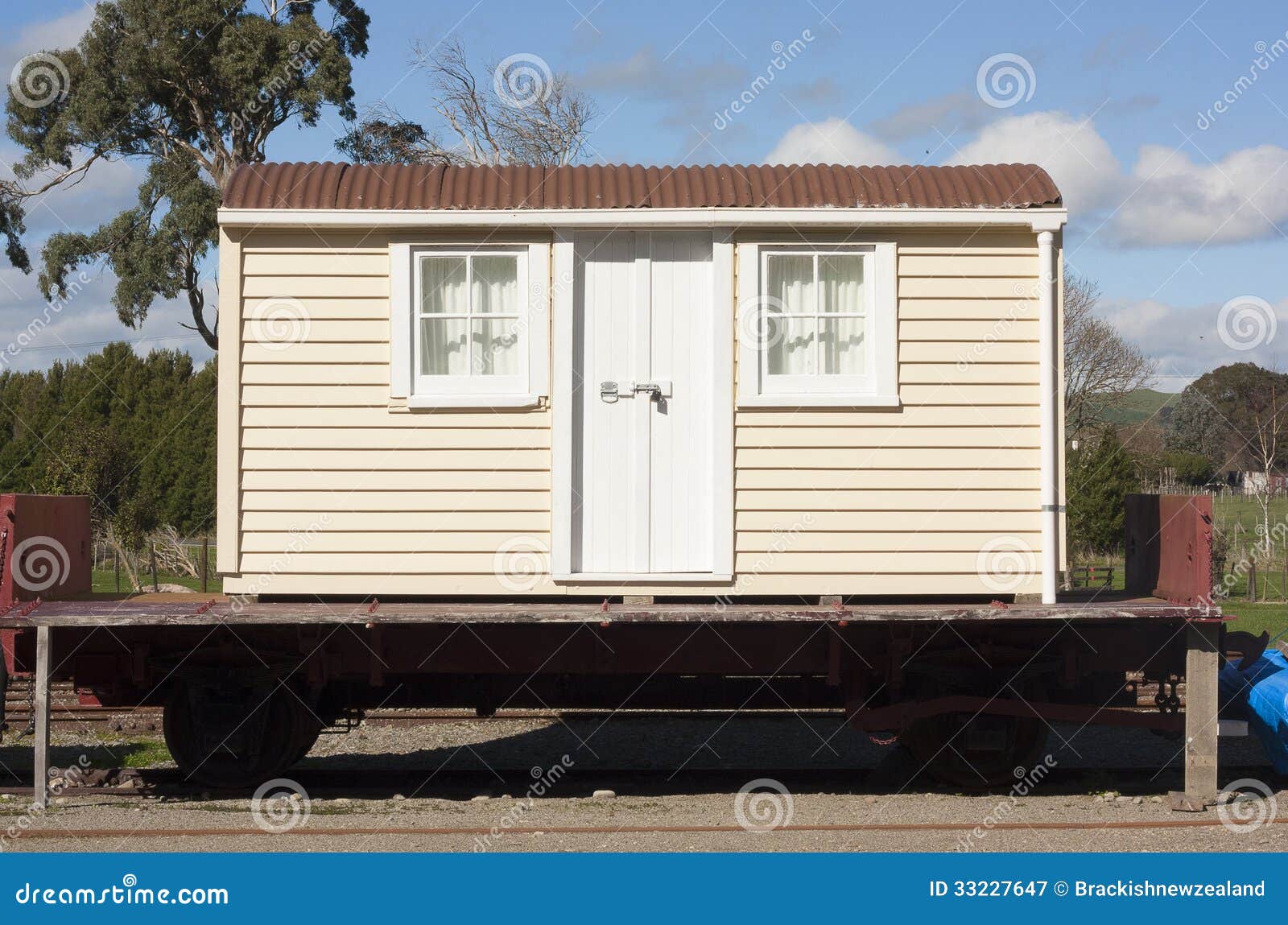 Building on rail car stock image. Image of building, cargo - 33227647