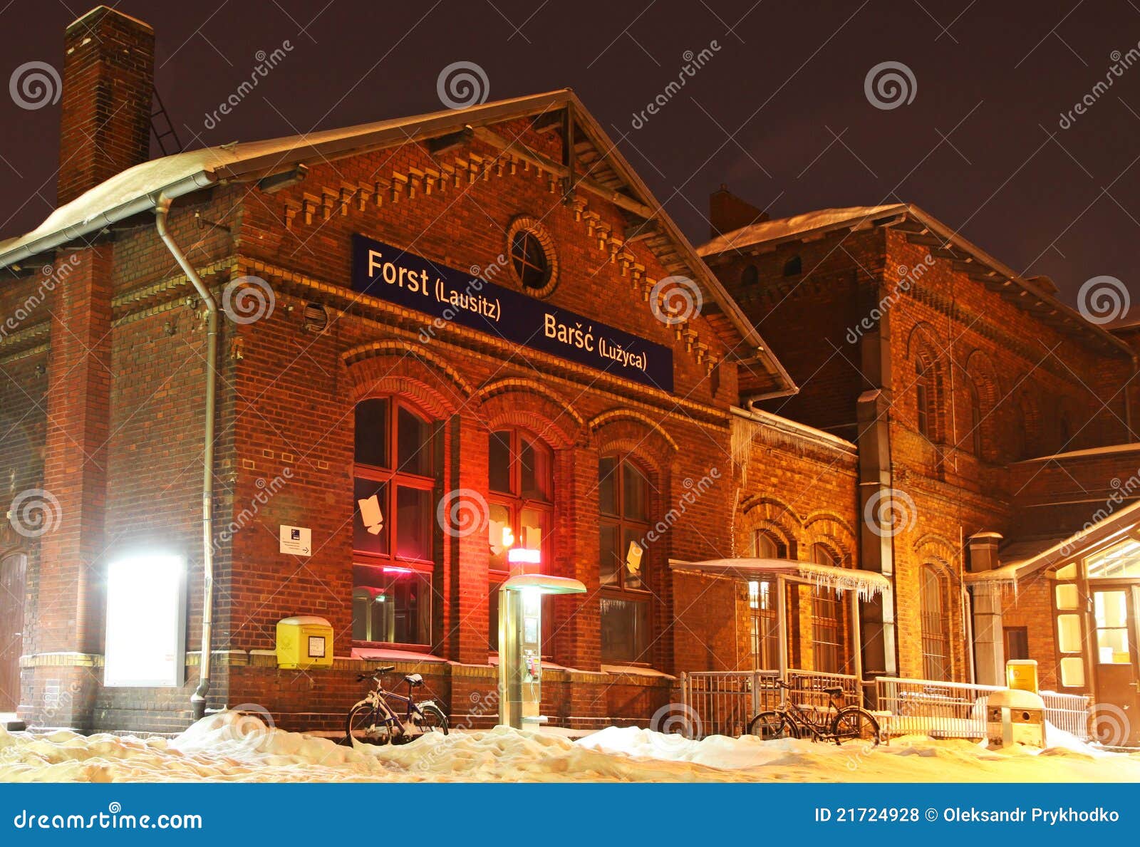 Building of Railway Station of Forst, Germany Stock Photo - Image of ...