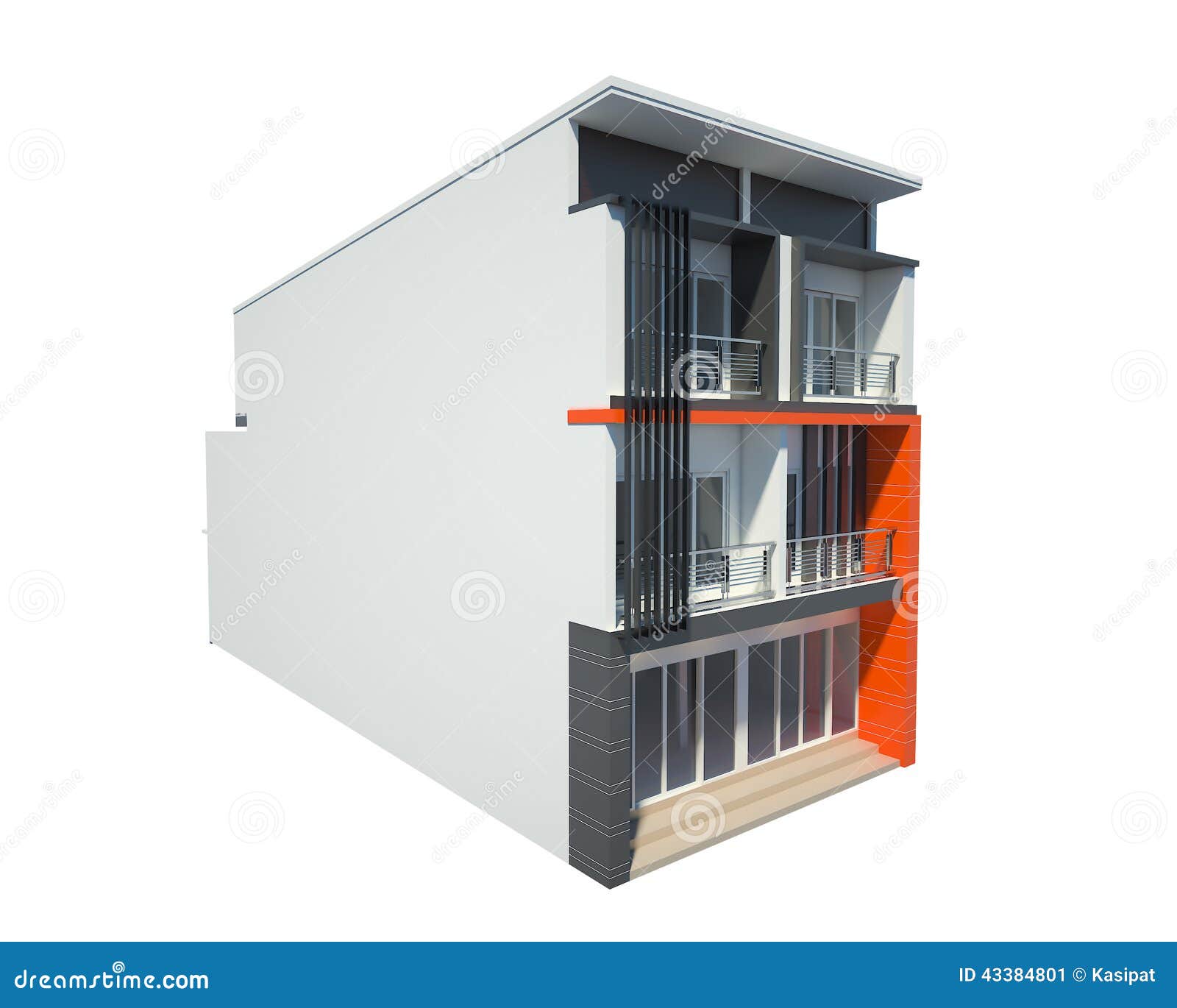 Building 3rd Floor stock illustration. Illustration of area - 43384801