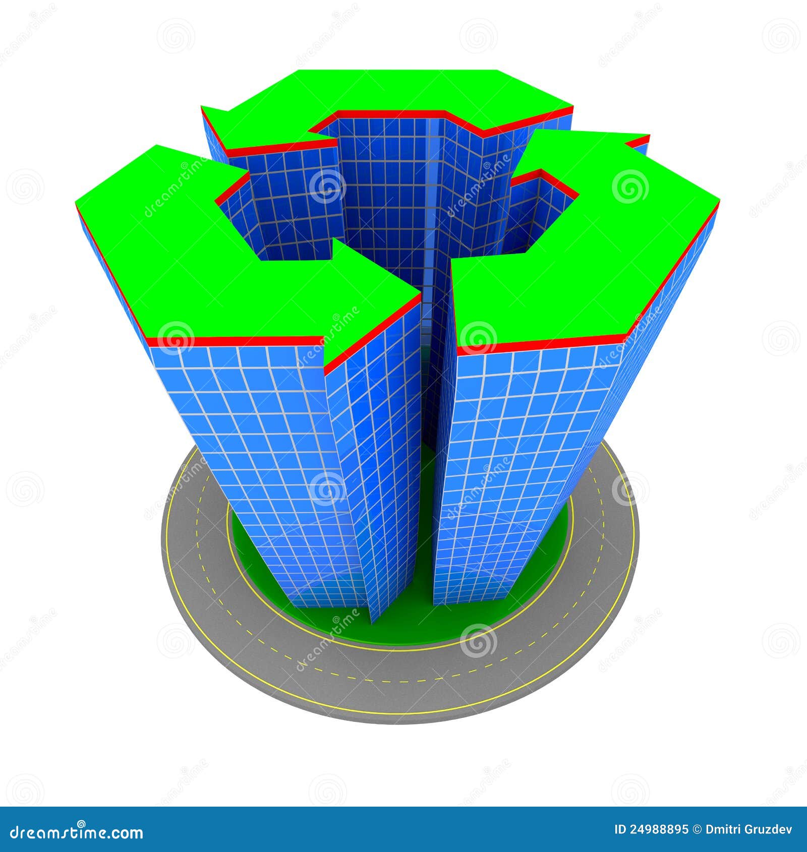 Building Recycling Signs Icon Set Of Outline Types. Isolated Vector ...