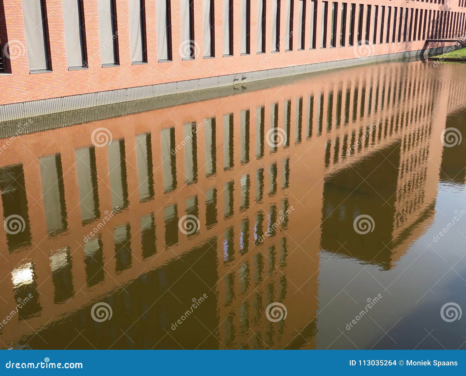 Building Reflected in the Water Stock Photo - Image of building, water ...