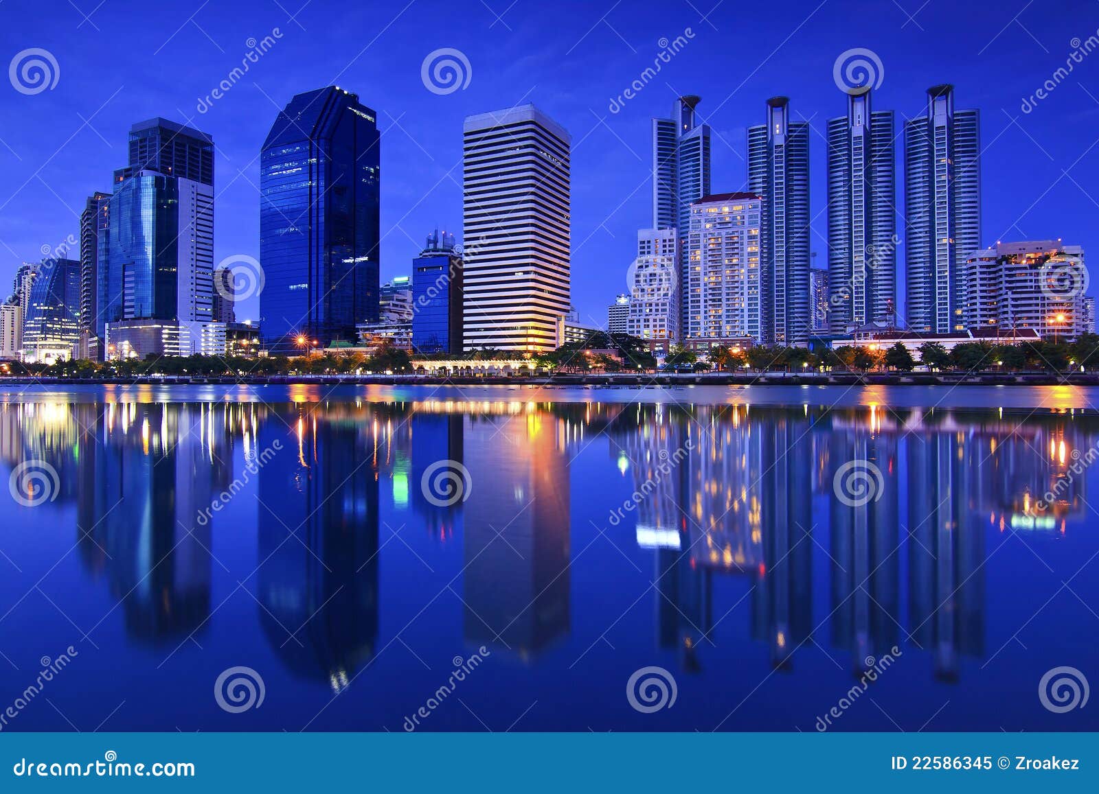 Building Reflection stock image. Image of city, evening - 22586345