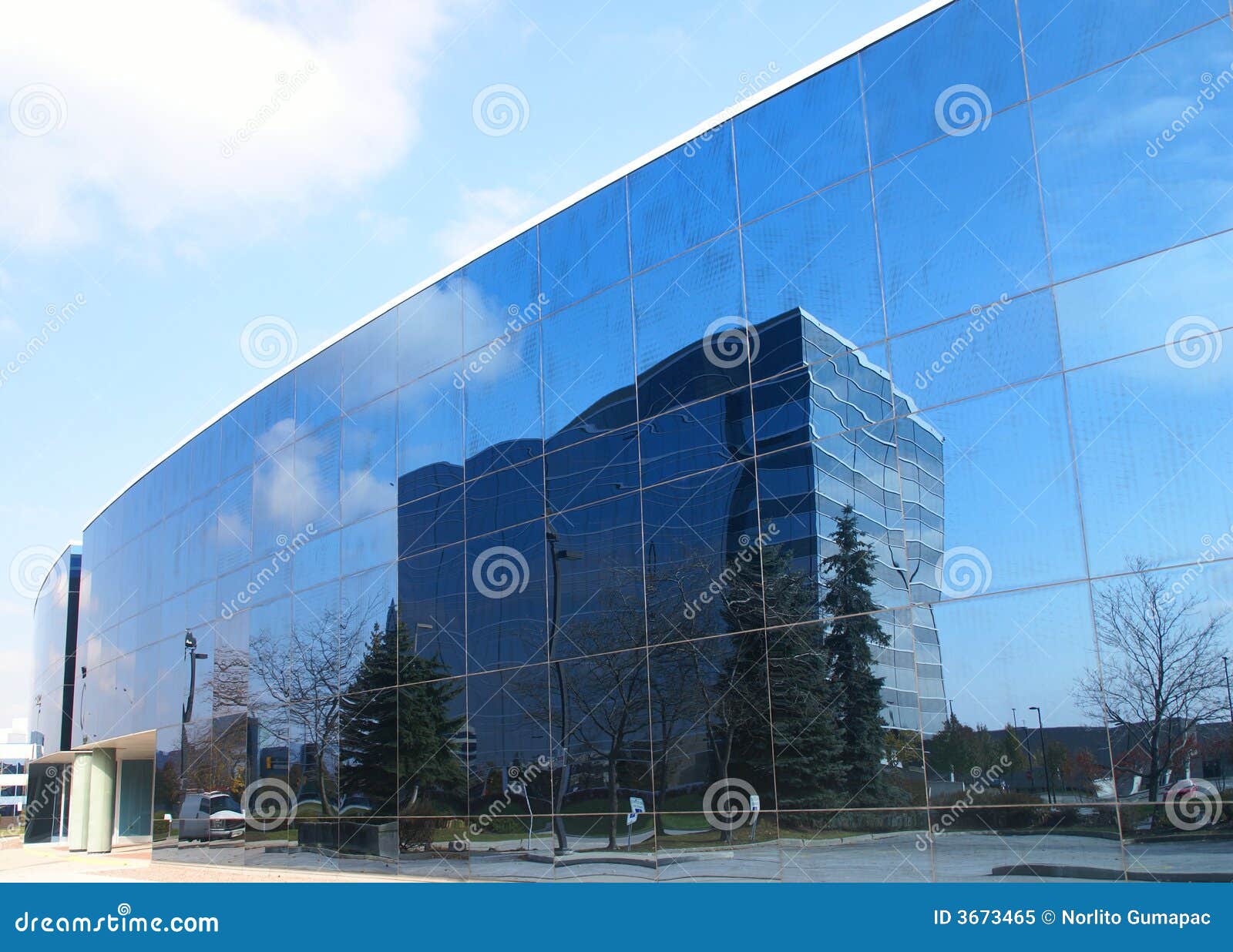 Building reflection stock image. Image of business, blue - 3673465