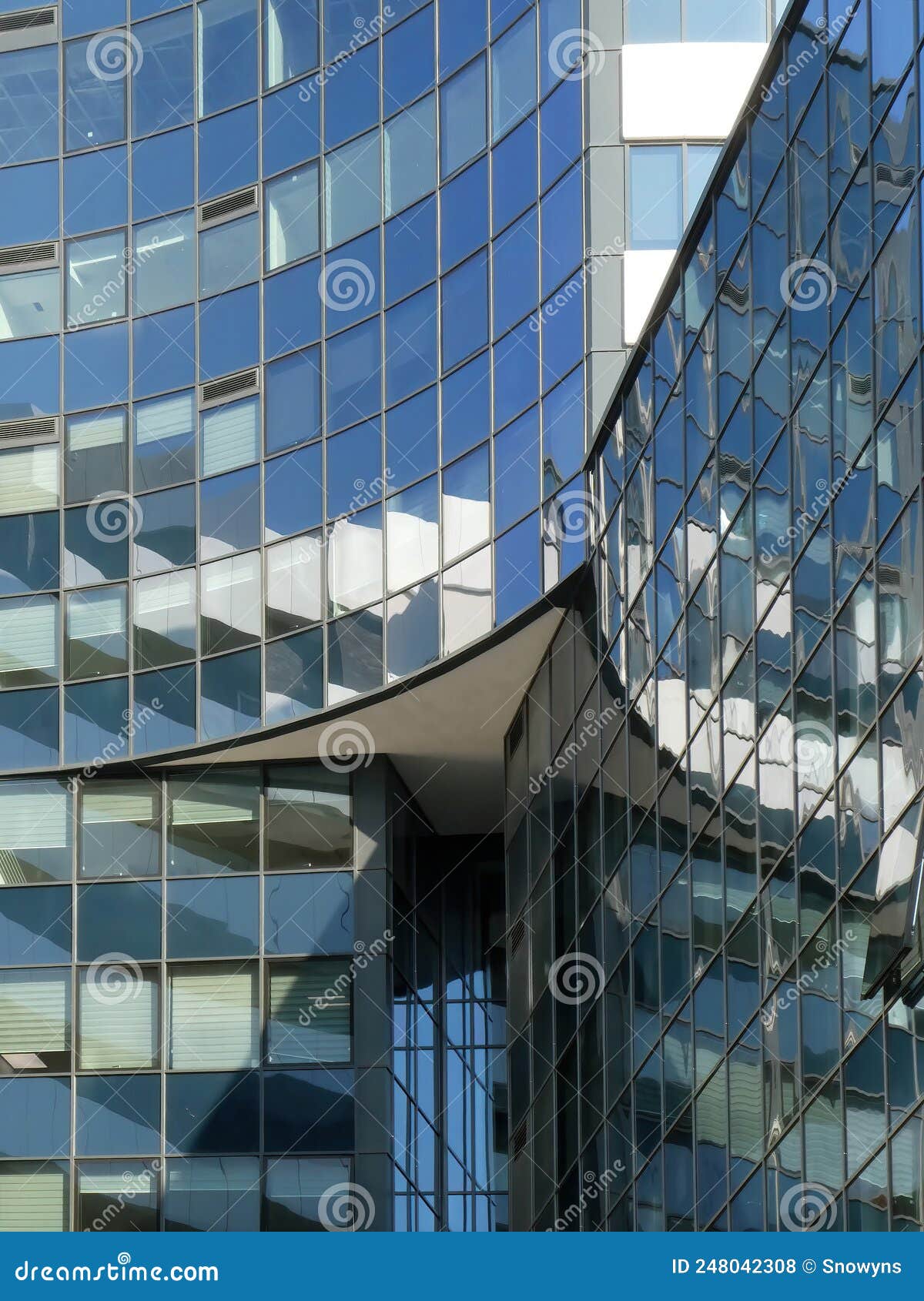 Building Reflection in Another Building, Modern Glass Architecture ...