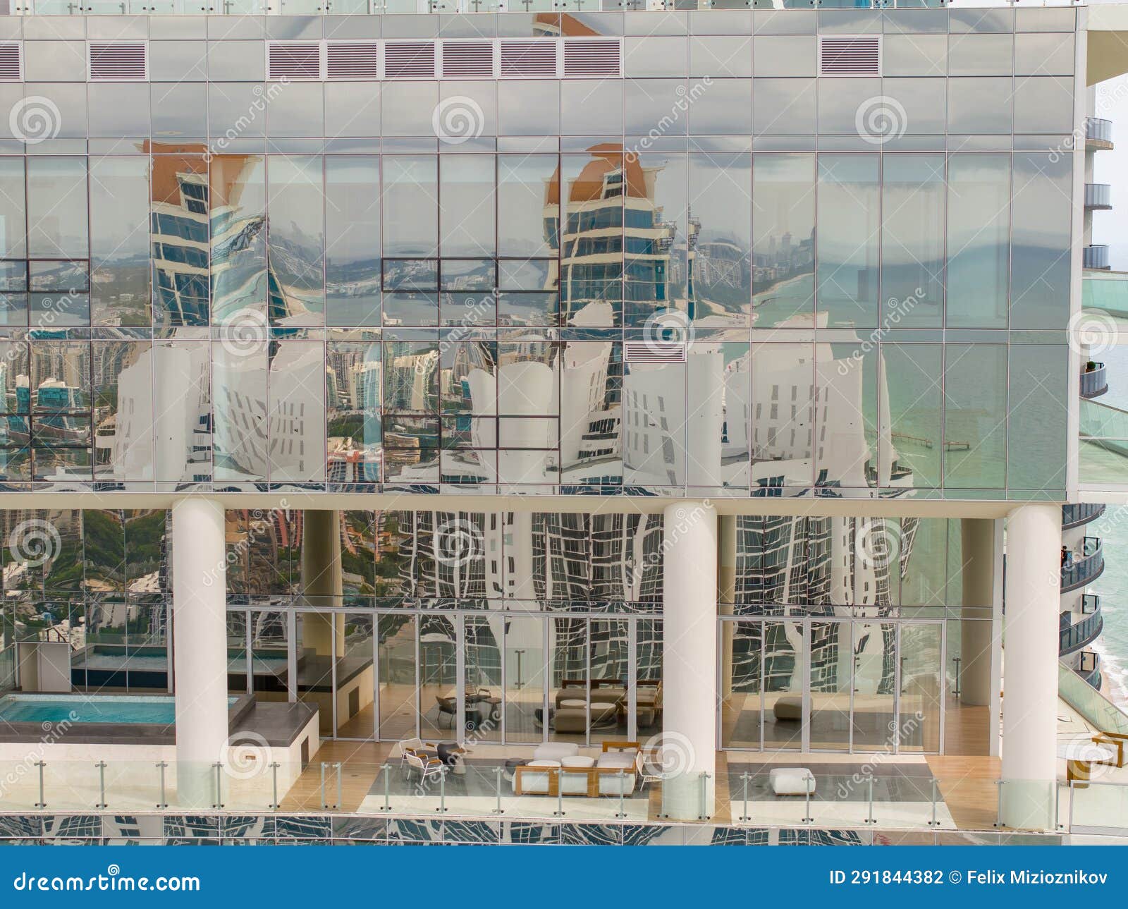 Building Reflection in Glass Windows Editorial Photography - Image of ...